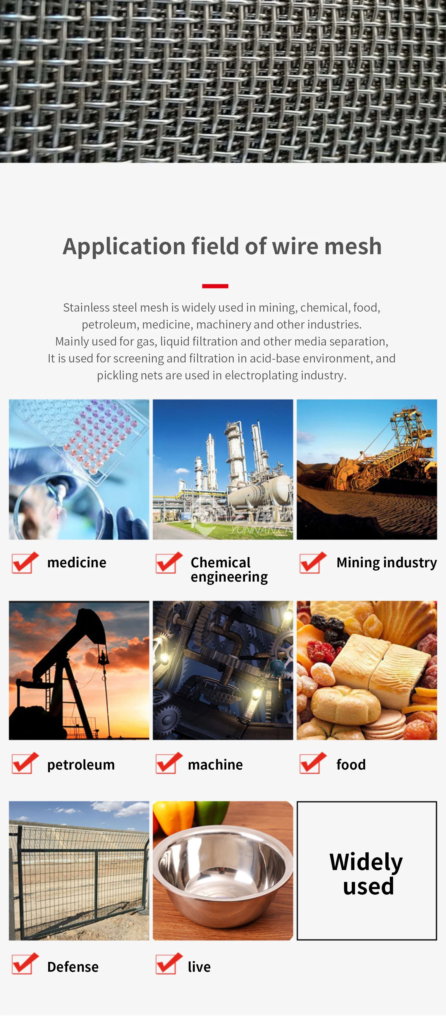 1500mm Factory Price High Tension Stainless Steel Wire 2 Micron 5 ...