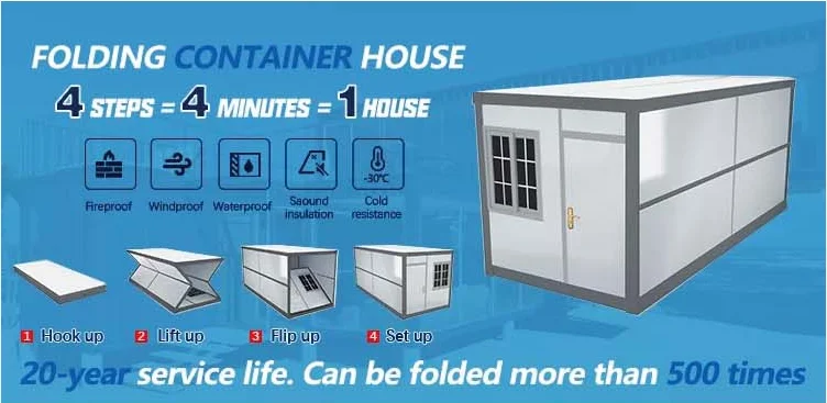 Mobile 20ft 40ft Folding Prefabricated Container Room Portable Folding ...