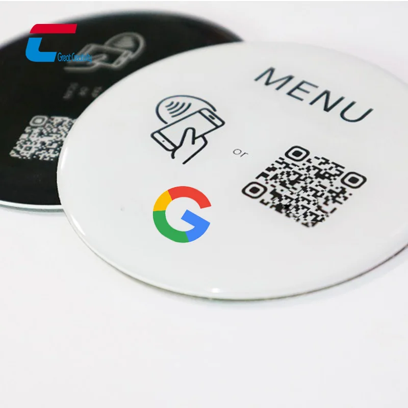 13.56mhz Waterproof Epoxy Google Review Nfc Card Tag Stickers Nfc ...