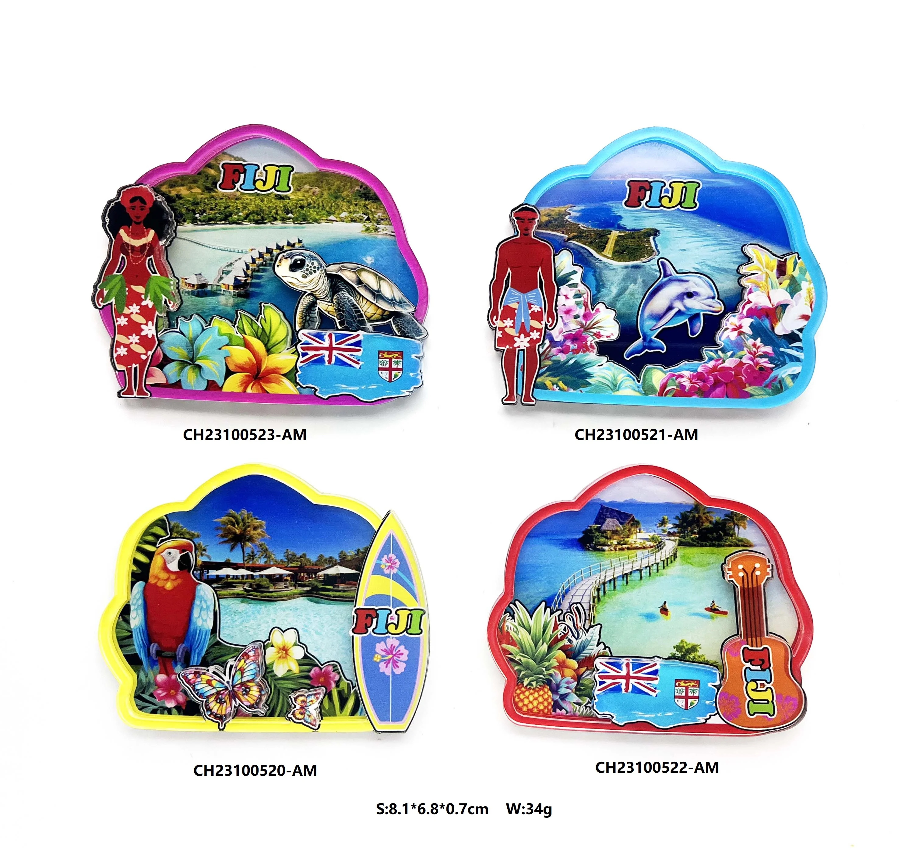 Transparent Clear Acrylic Magnets - Customizable Souvenirs