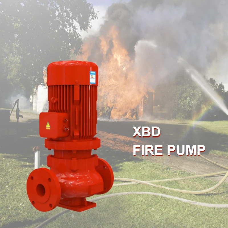 vertical inline pump for firefighting pipeline water pump fire booster ...