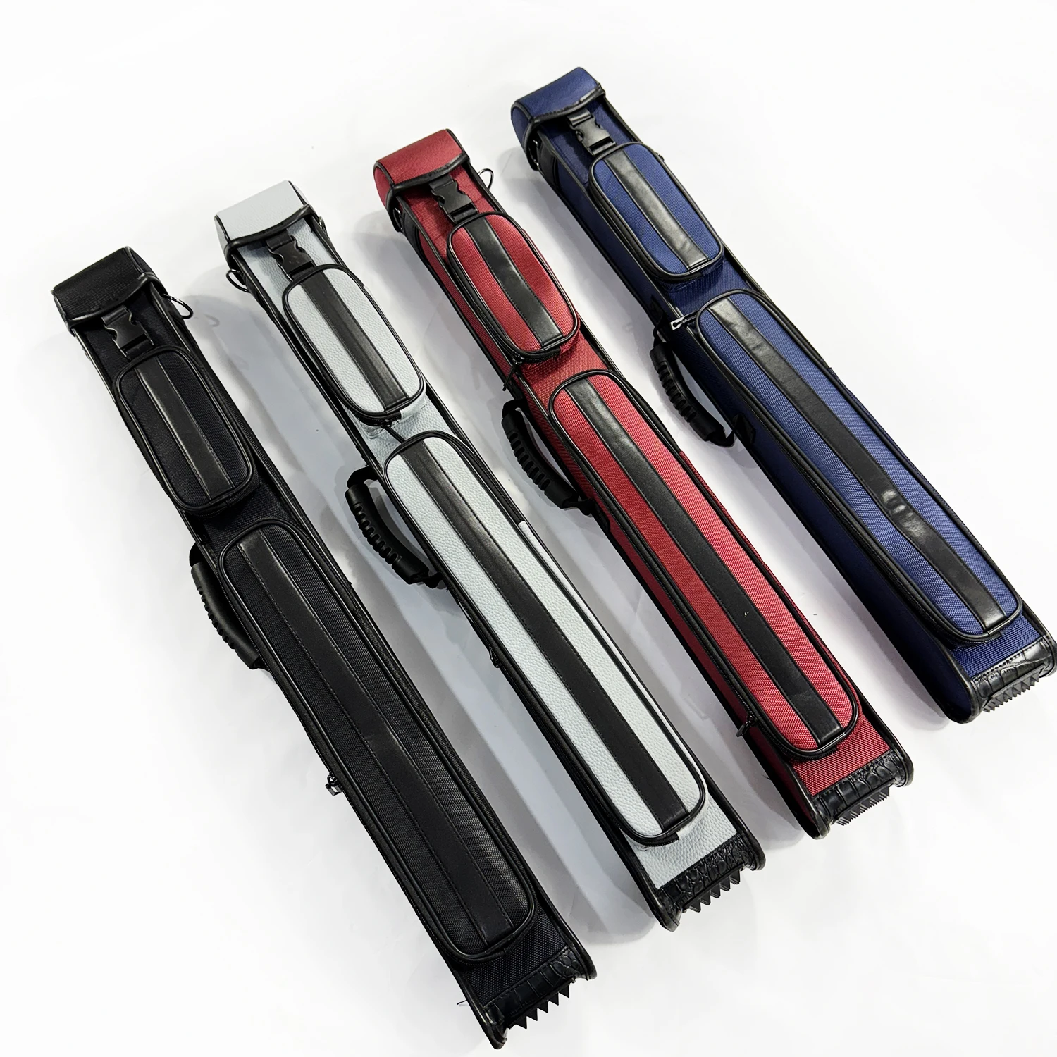 High Quality 2-pieces Billiard Pool Cue Stick Bag Portable 5 Holes PU ...