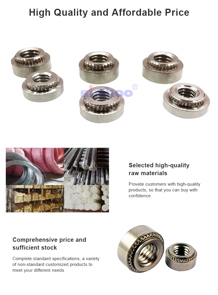 Stainless Steel Fasteners Self Clinching Nut Pcb Broaching Nuts - Buy ...