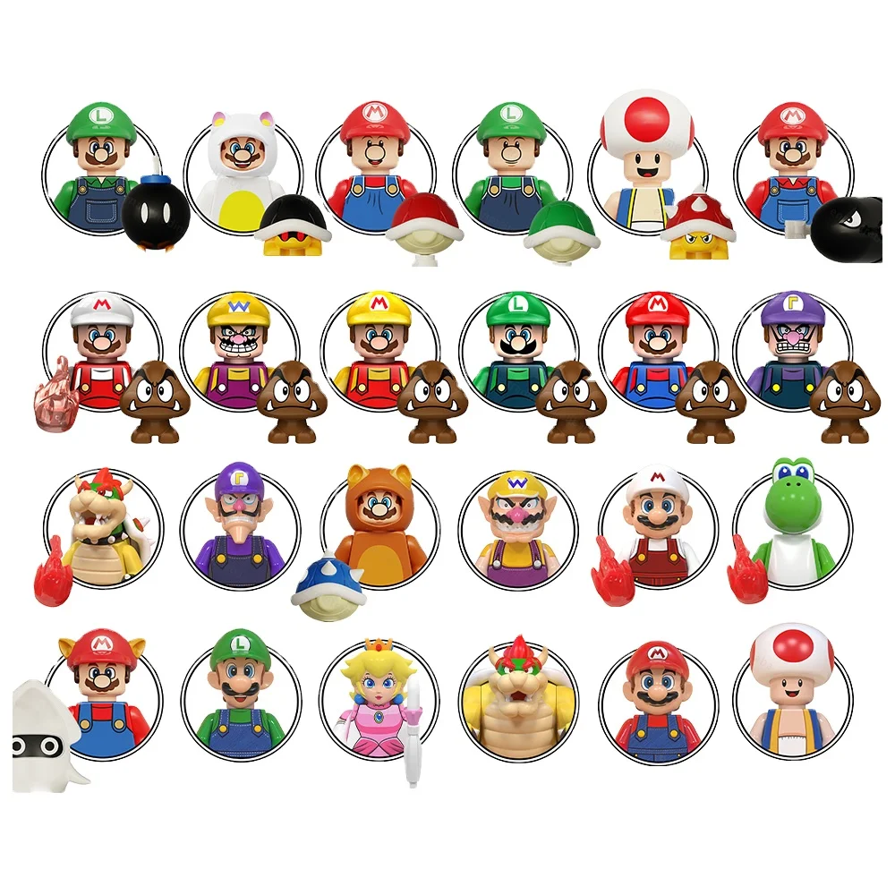 Mario Bros Super Mario Kinopio Wario Luigi Koopa Waluigi Yoshi Princess ...