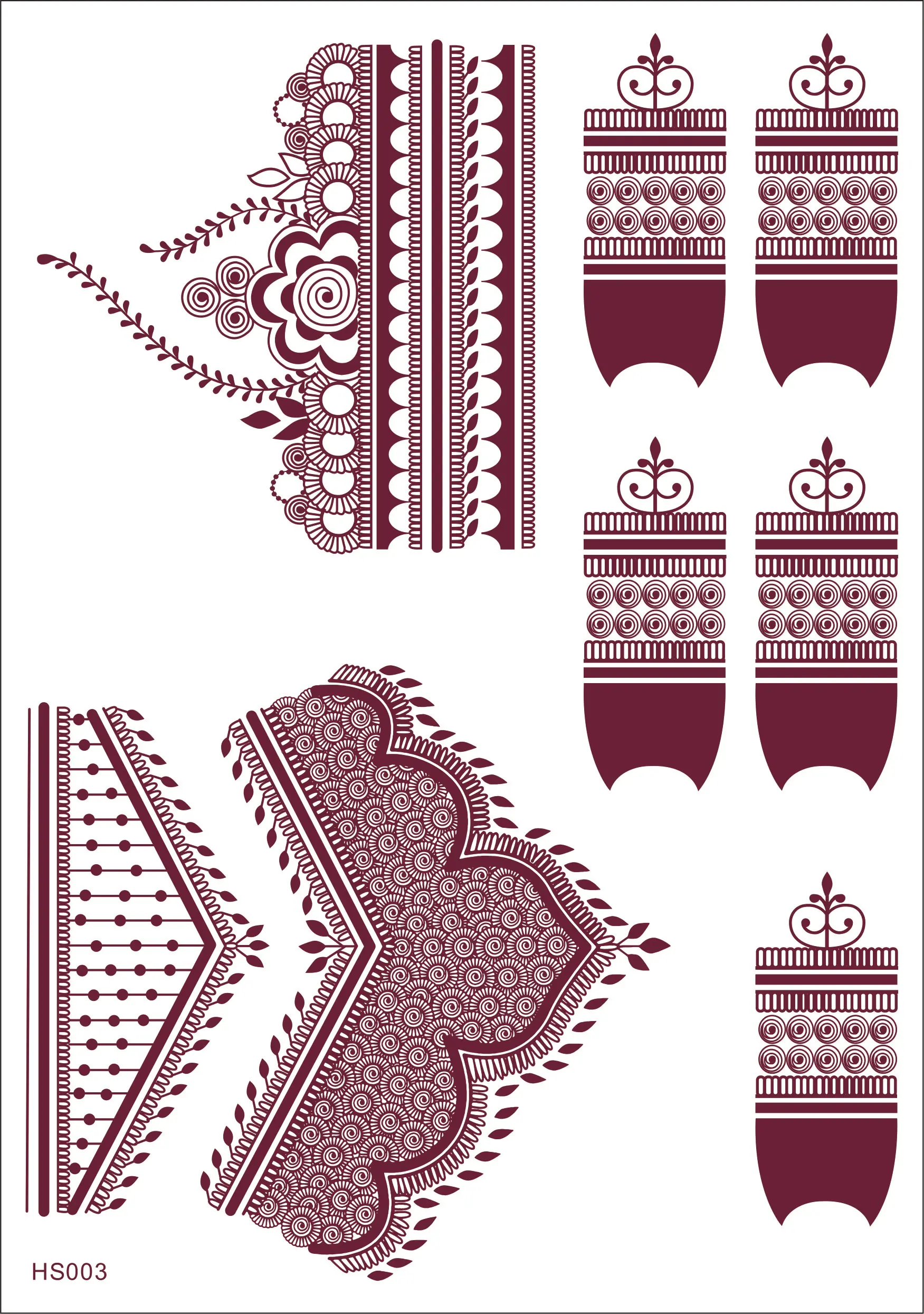 Henna Tattoo Stickers - Temporary Body Art Solutions