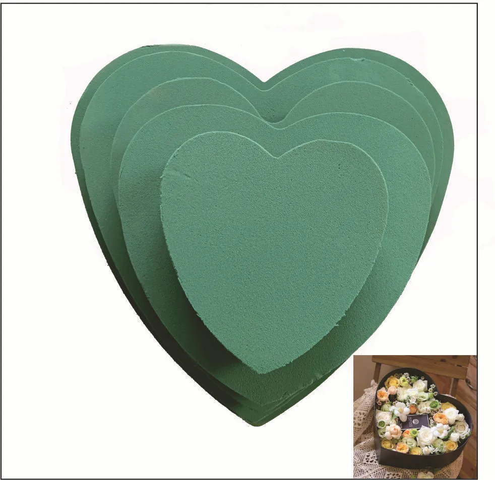 Artificial Flower Mud Foam Valentine's Day Dry Floral Foam Heart Shape ...