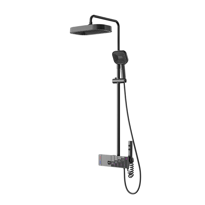 Bathroom Shower System Piano Key Led Shower Set Digital Temperature ...