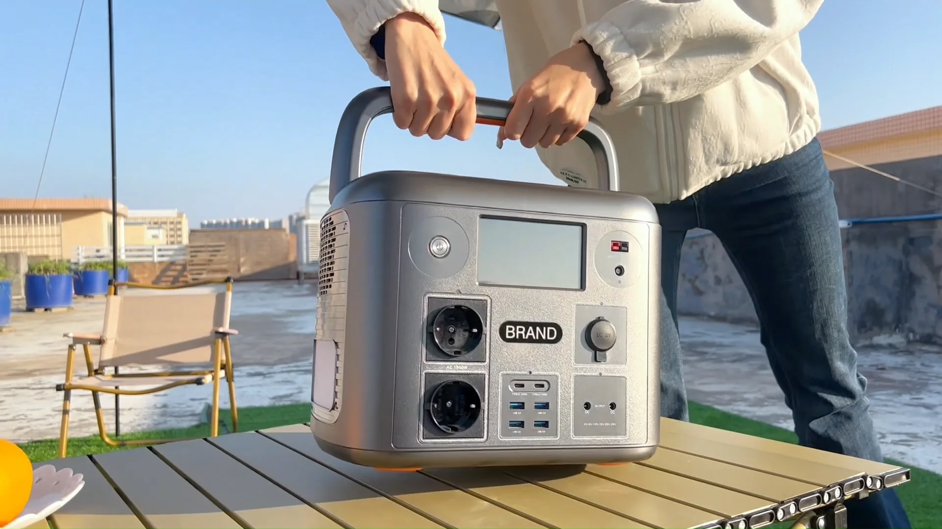 Huge Capacity Lfp Cell 1500w Solar Generator Inverter Energy Storage ...