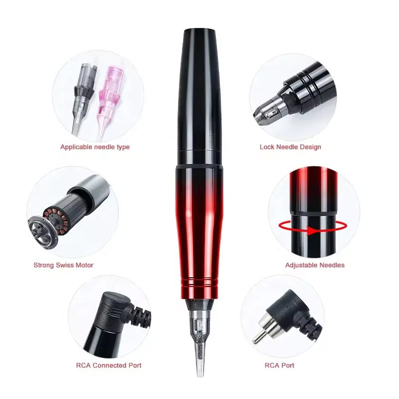 Universal Needle Cartridge Professional Eyebrow Digital Mini Tattoo Pen ...
