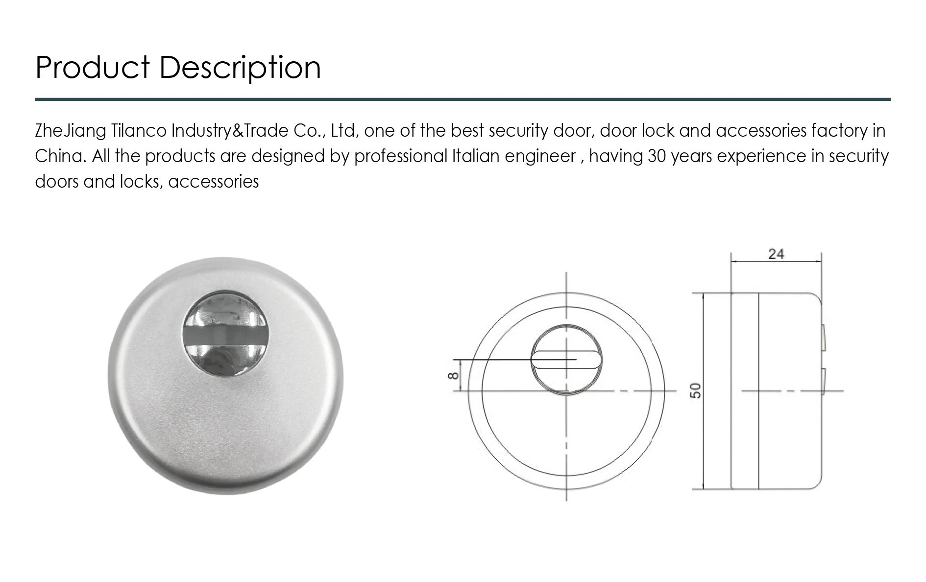 Italian Style Aluminum Lock Protector Mortise Lock Key Hole Escutcheon ...