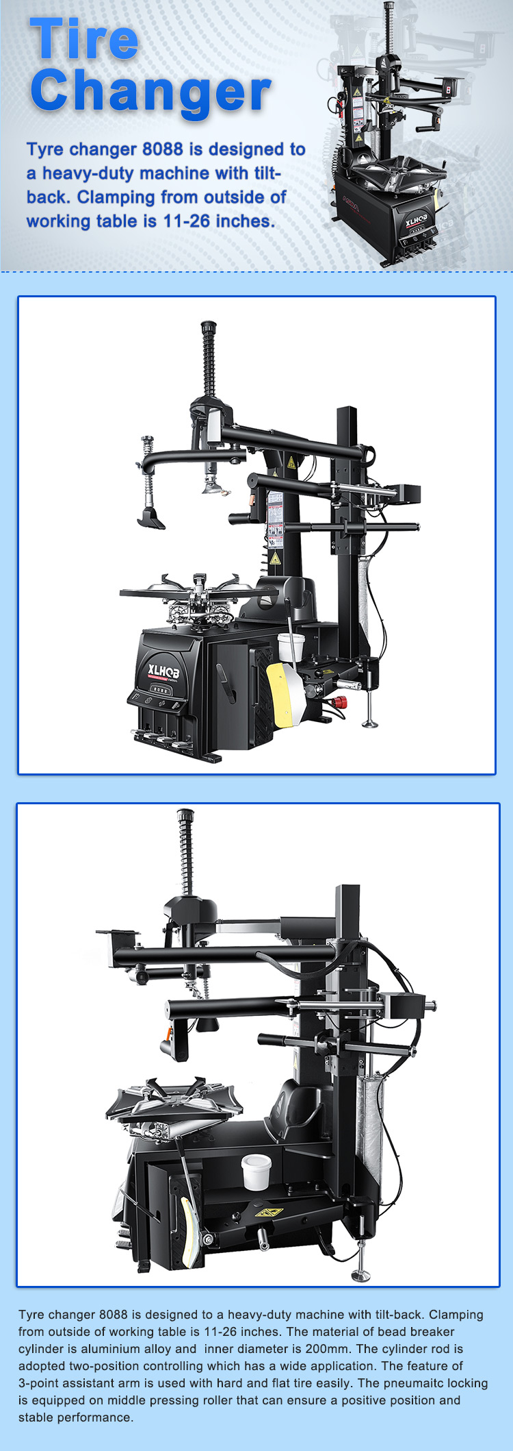 Cheap And Semi Automatic Swing Arm Tire Changer With Helper Arm - Buy ...