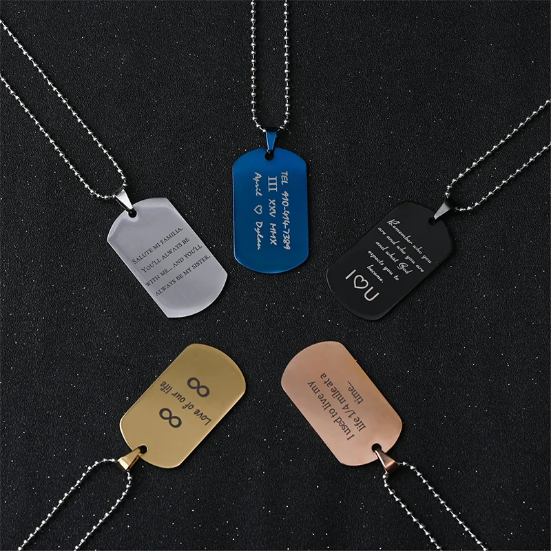 Engraved Stainless Steel Amy Id Militaire Tags Men Dog Tag Men ...