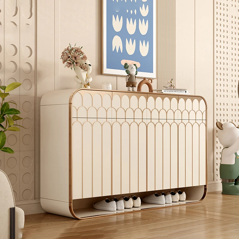 AIYI Modern Marble Color Shoe Drawer Cabinet - Stylish Storage