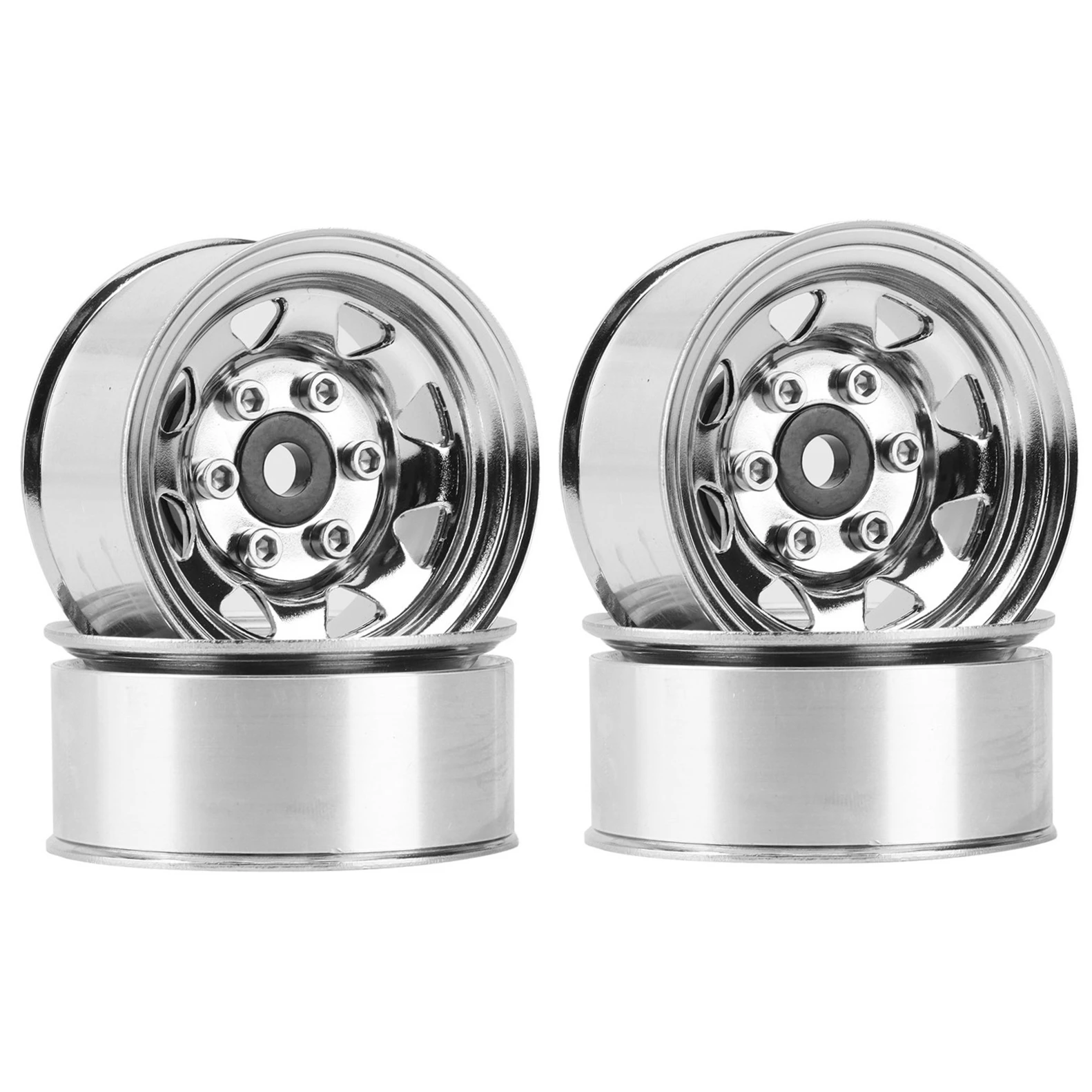 4PCS 1.55 Metal Beadlock Wheel Rim Wheel Hub for 1/10 RC Crawler Car ...