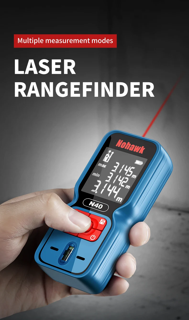 40m 60m 80m 100m 120m Handheld Indoor Digital Laser Distance Meter ...