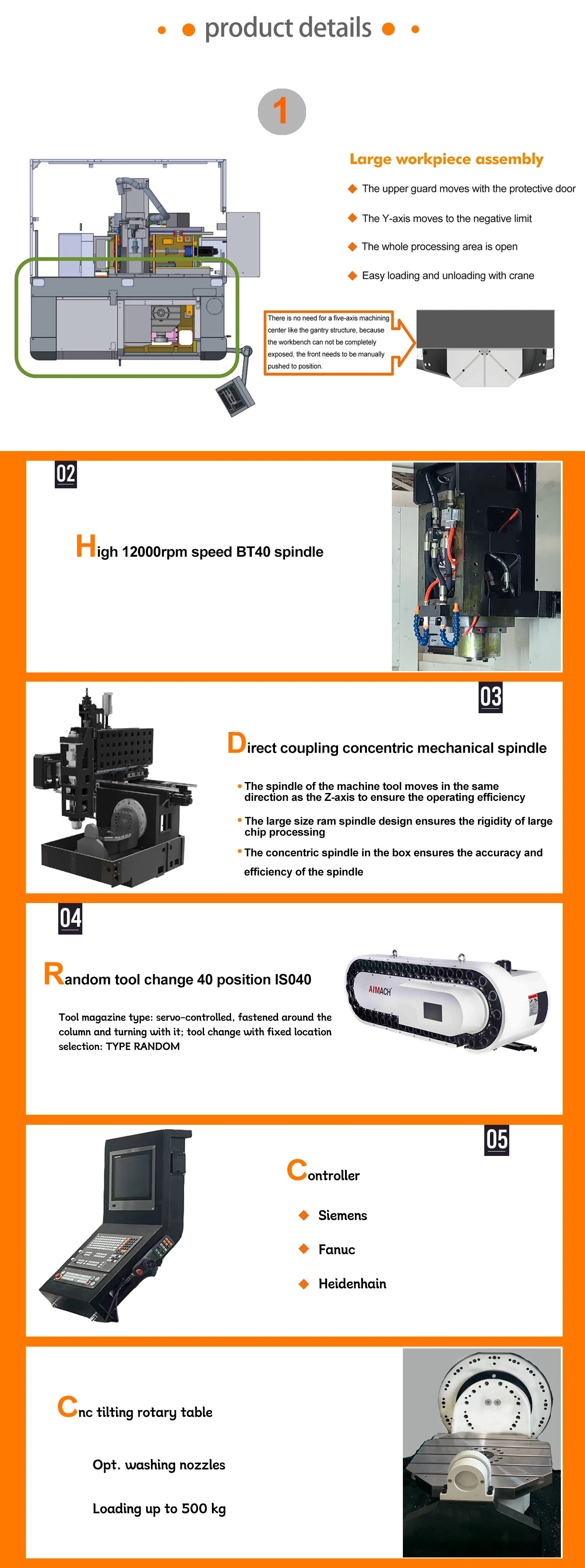 Cnc Vertical Machining Center Gx650 5 Axis Vertical Machining Center ...