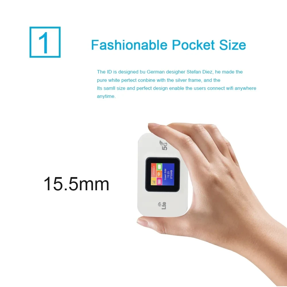 Qitai E5785 Pro Type C Port 4g Mobile Wifi 150mbps 3000mah Battery Mini ...