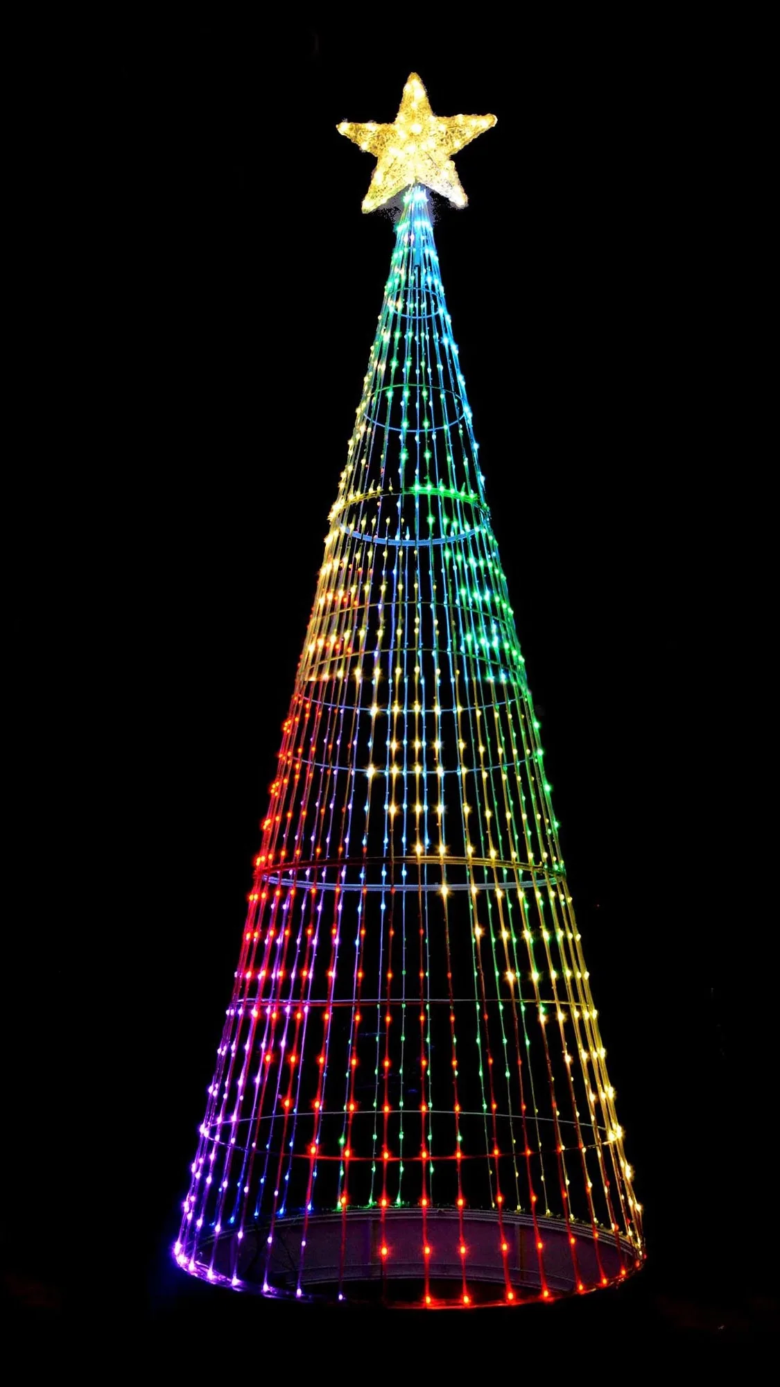 4m Christmas Tree Large Programming Xmas Rgb Led Tree Metal Frame Giant ...