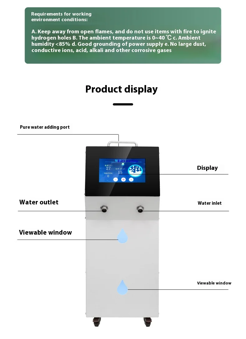 Automatic Hydrogen Water Bath Machine & Alkaline Water Generator