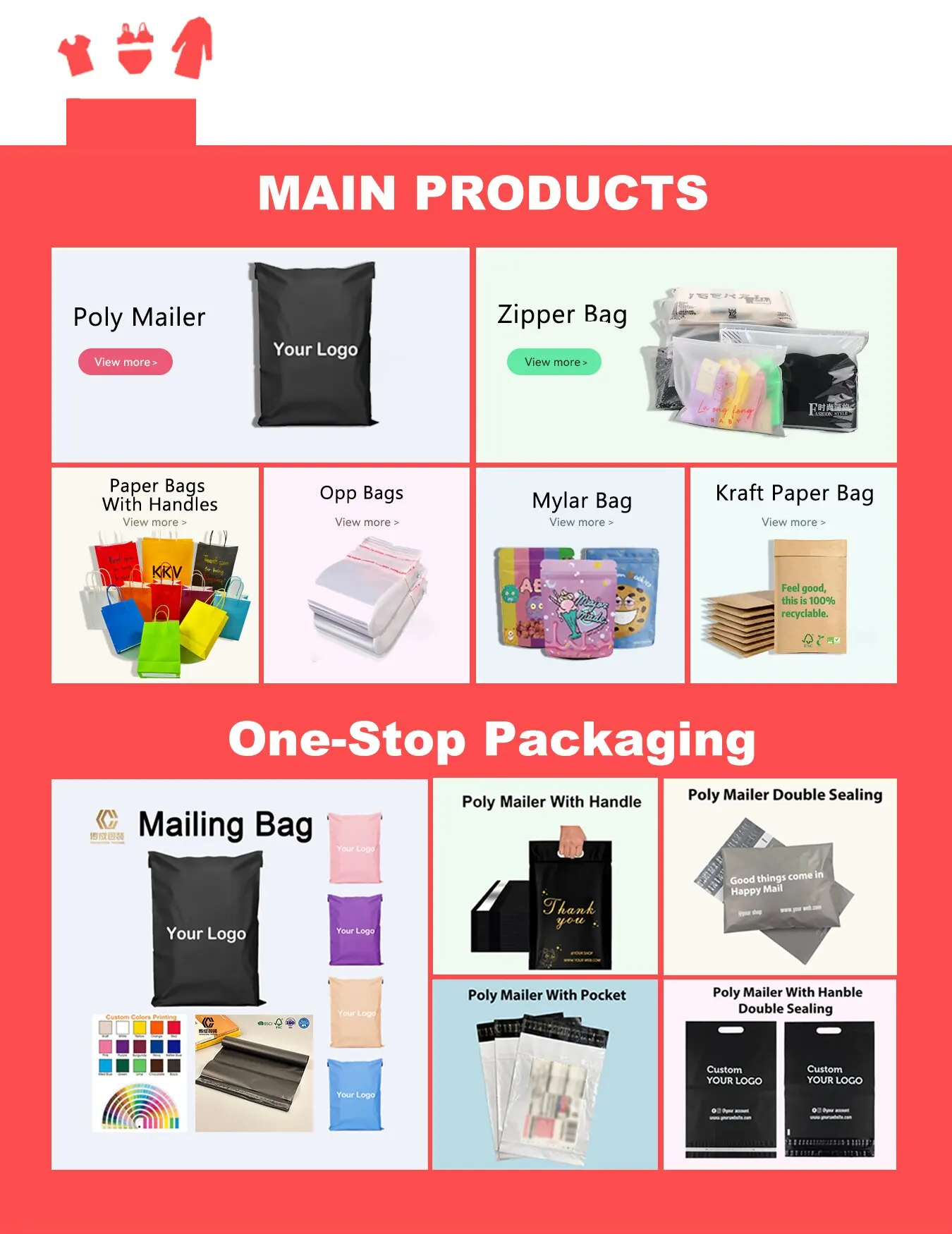 Custom Plastic Biodegradable Envelope Clothing Packaging Postage Poly Mailer Mailing Shipping ...