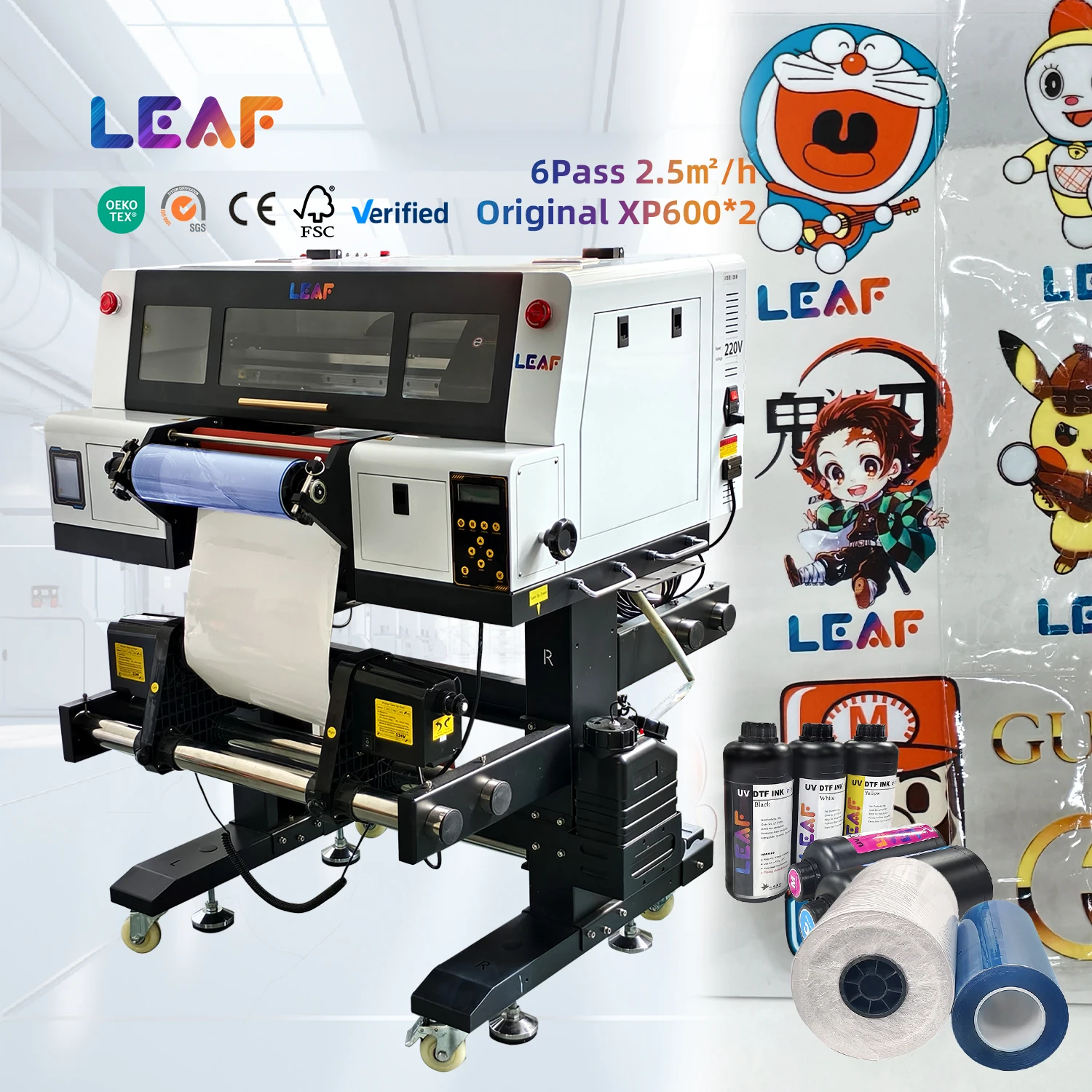 LEAF Sticker Label UVDTF Printer A3 UV DTF Printer With Laminator ...