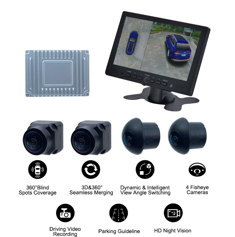 360 DVR Parking Full HD Car Camera - 360 Degree Monitoring