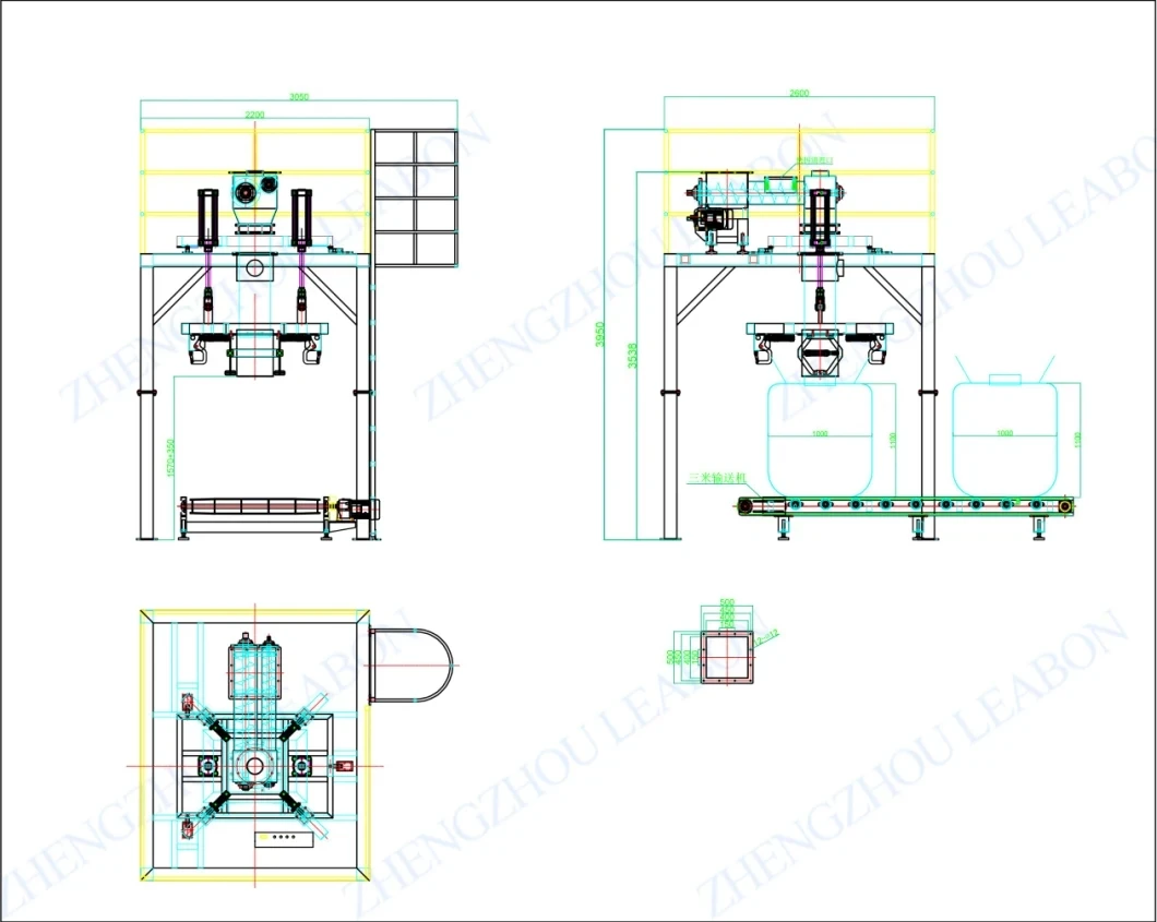 Ce Certificated Grain Rice Bean Peanut Big Bag Packing Machine ...