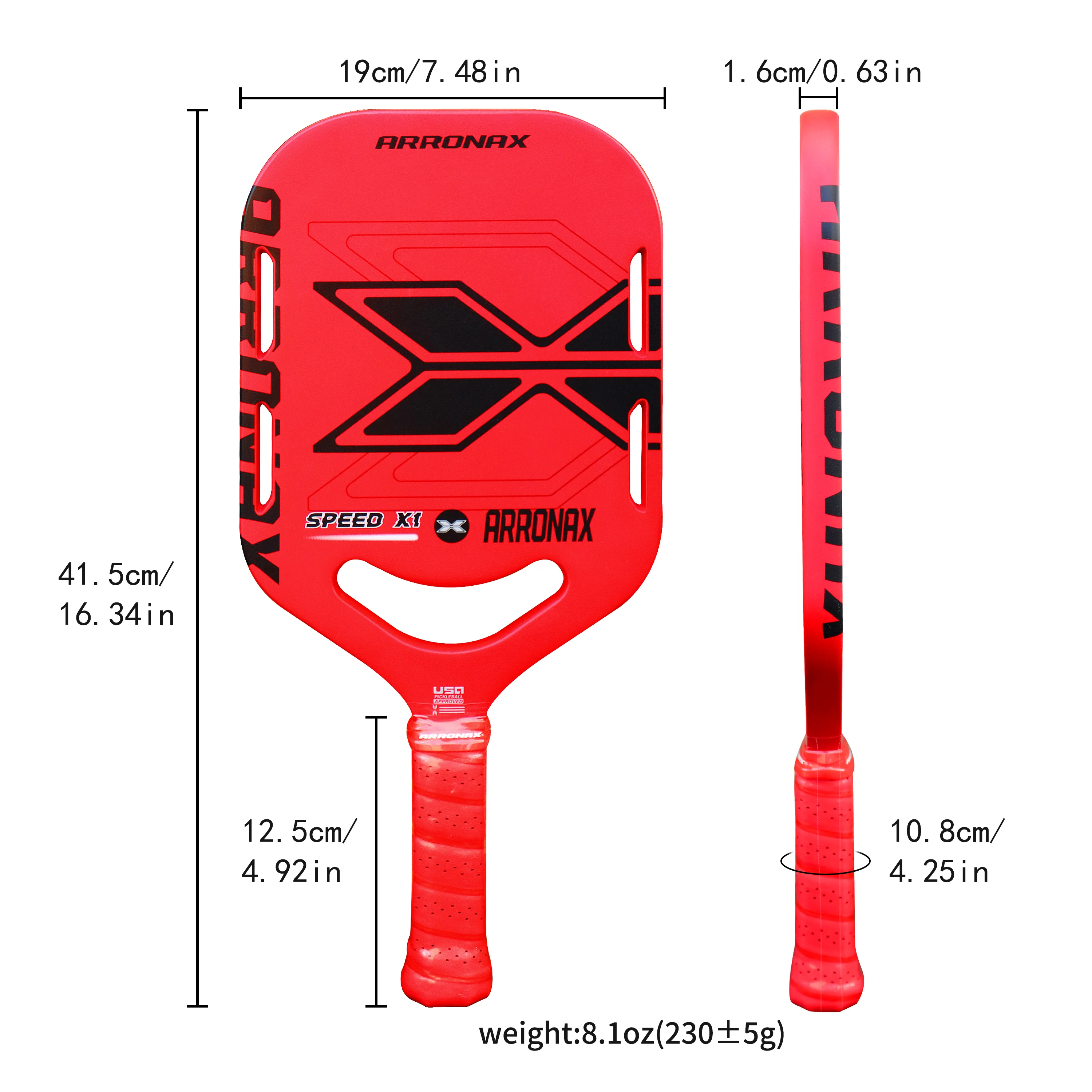 Arronax Full Carbon Thermoformed Pickleball Paddle USAPA Approved