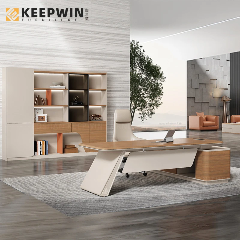Light Luxury Boss Office Table Chair Combination Executive Desk