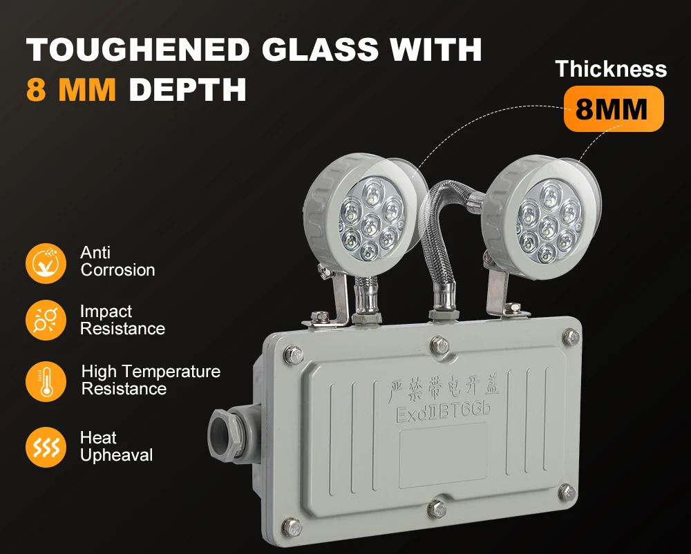 Explosion Proof Emergency Ip65 Wf2 Commercial Wall Mounted Double Heads ...