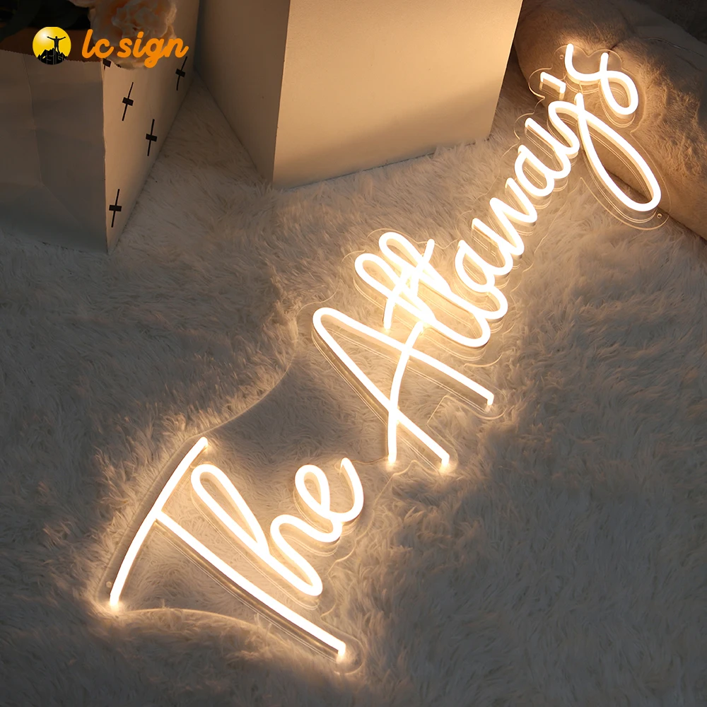 Letrero De Neón Acrílico Blanco Led Irrompible Montado En La Pared ...