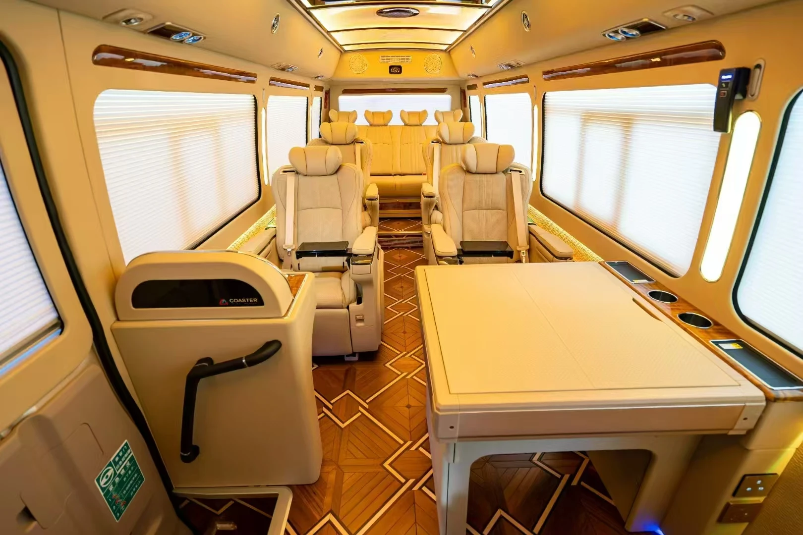 For Toyota Coaster 12-Seater Exec Shuttle Bordeaux Red Luxury ABS ...