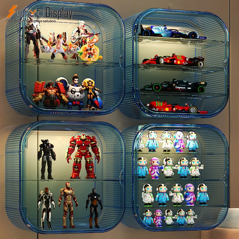 Wholesale Custom Clear Acrylic Wall Square Toy Storage Box Display Case ...