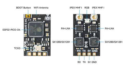 BETAFPV ELRS Nano Receiver ExpressLRS 2.4G / 915MHz / 868MHz Nano RX ...