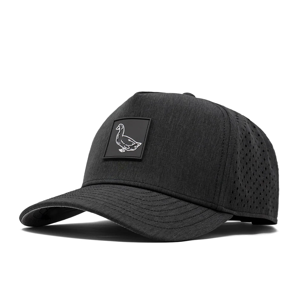 Custom 5 Panel Rubber PVC Logo Rope Baseball Cap - Waterproof