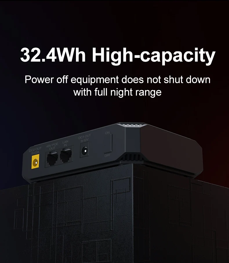 LAN INPUT POE 48V DC 9V 12V 5V Smart Mini 18650 UPS Module Router Mini ...
