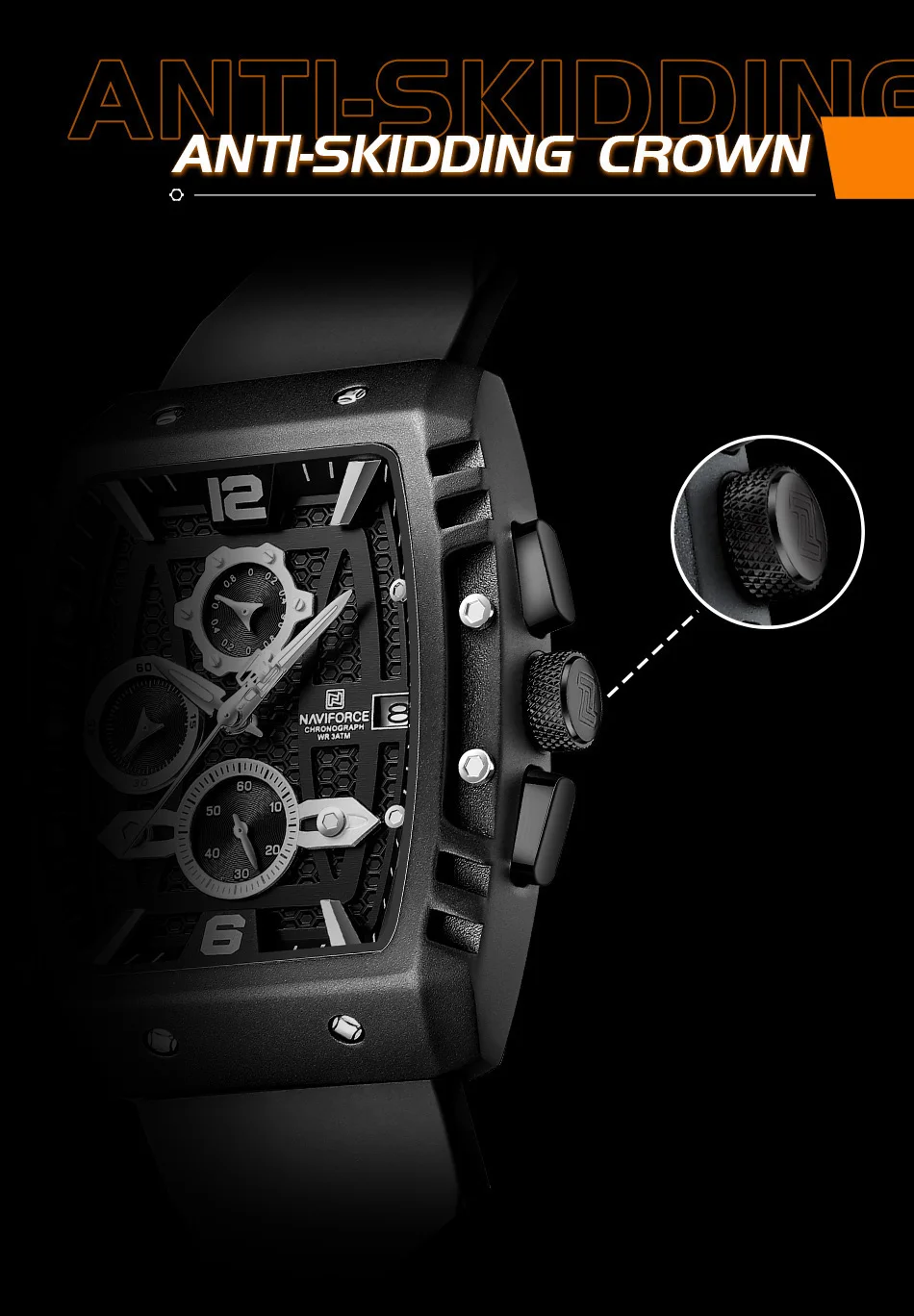 NAVIFORCE 8025 - Luxury Mens Waterproof Sports Quartz Watch