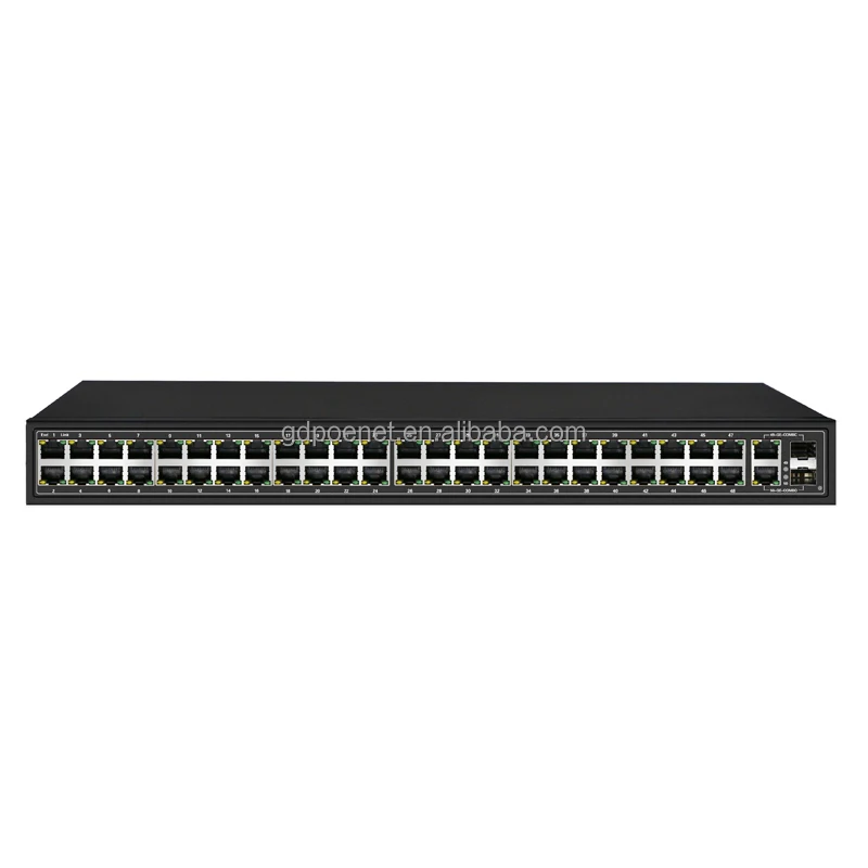Factory Manufacture 48v Input Network Switch 48 Port Poe 10/100m ...