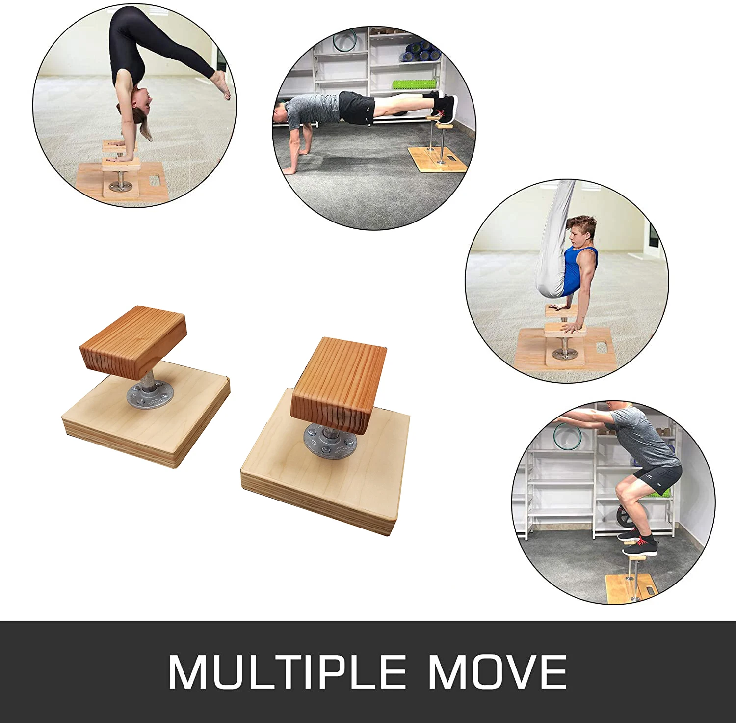 Gymnastics Inversion Yoga Balance Trainer Wood Hand Stand Cane For Yoga ...