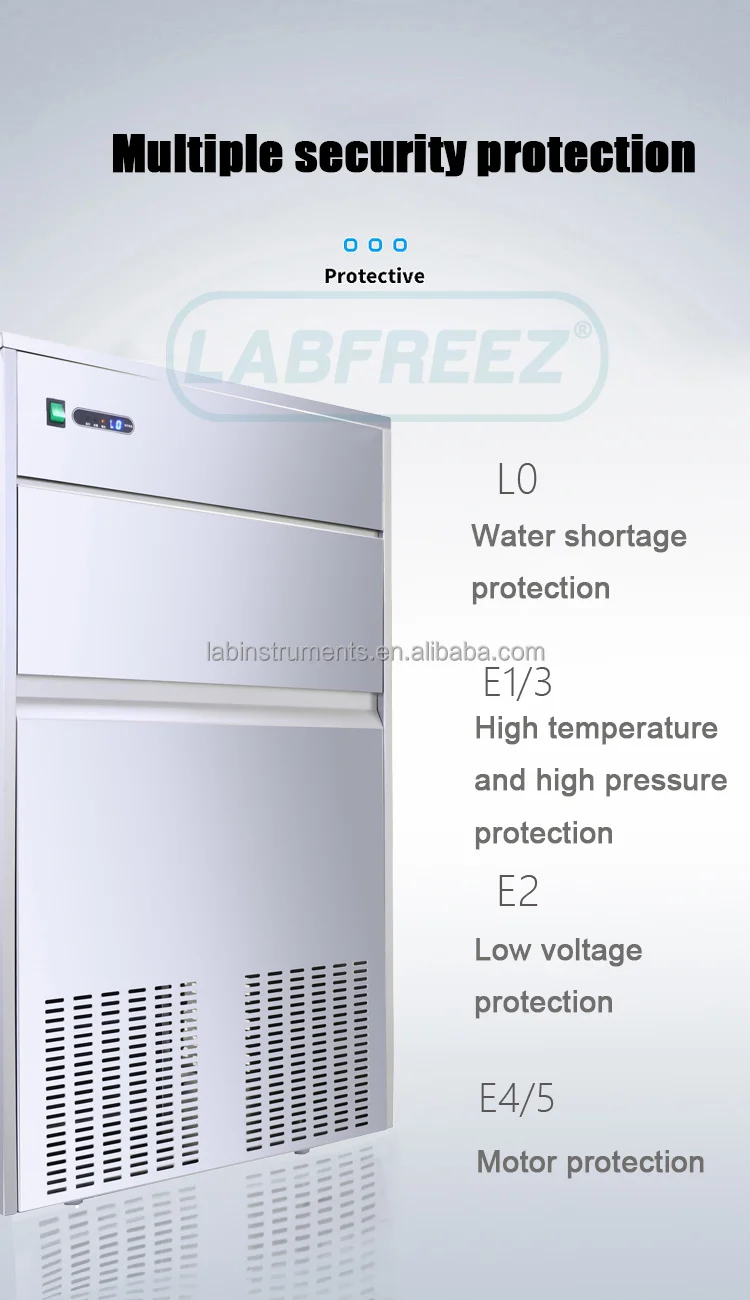 20kg to 500kg/day Laboratory Flake Ice Maker - High Accuracy