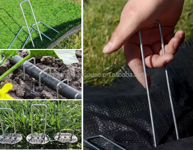 U-type Turf Staples Artificial Grass Steel Garden Stake Landscape ...