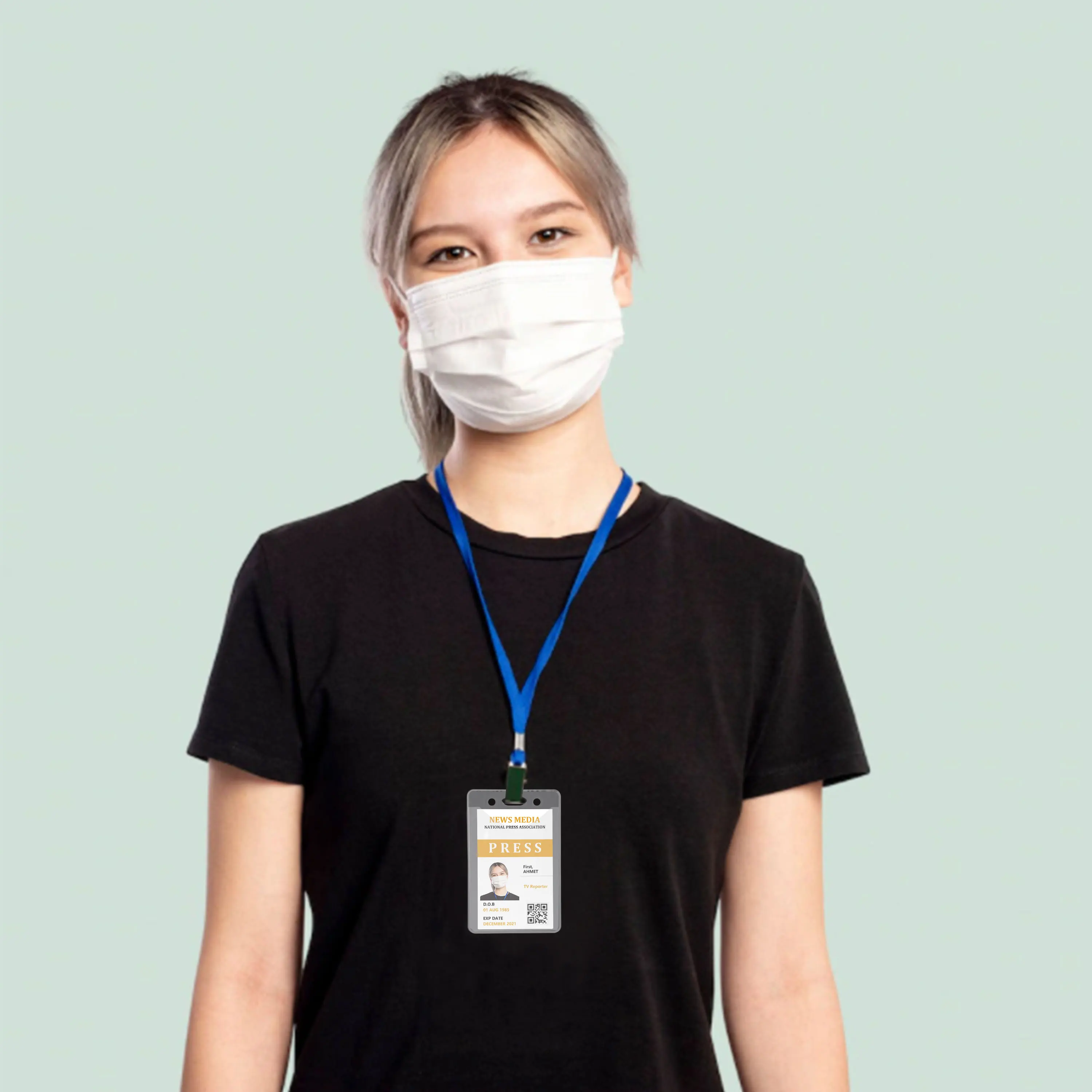 Clear Id Card Sleeve Pvc Vertical Badge Holder Custom Low Moq Name Card ...