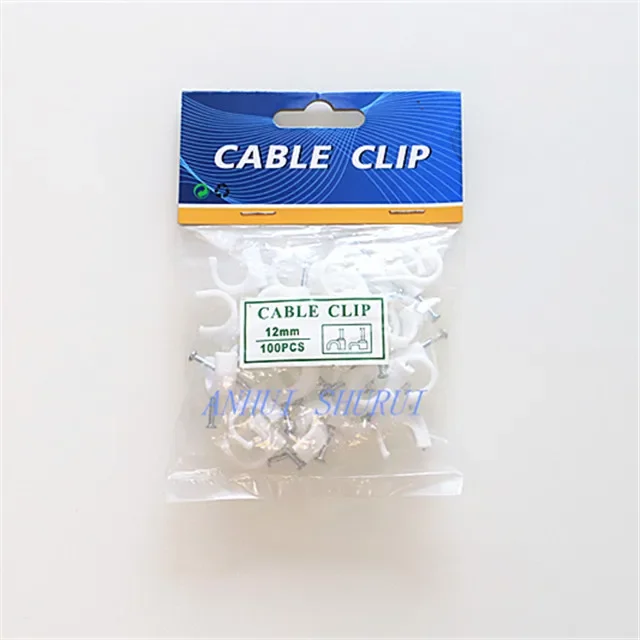 Great Varieties White Nylon Cable Clips Plastic Flat Cable Clips ...