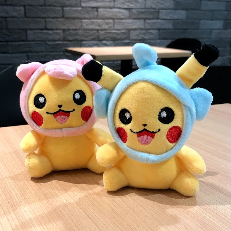 12cm Anime Minikyu Pikachu Plush Toy Doll Keyring Action Figure Soft ...