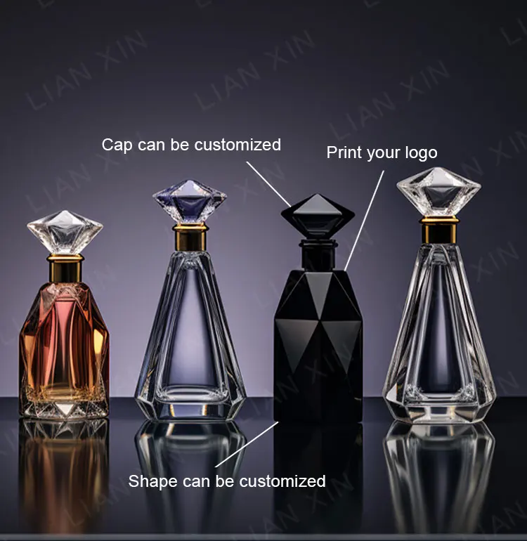 Luxury Glass Perfume Bottle 100ml 30ml 50ml Design Unique Shape Perfume ...