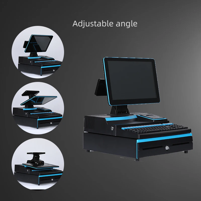 New Dual Screen Pos Cash Register Led 8 Numbers Display Pos System For ...