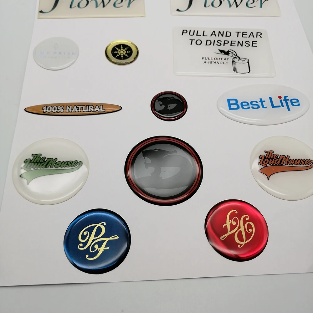 High Quality Epoxy Resin Domed Bubble Badges Gel Stickers With Silk ...