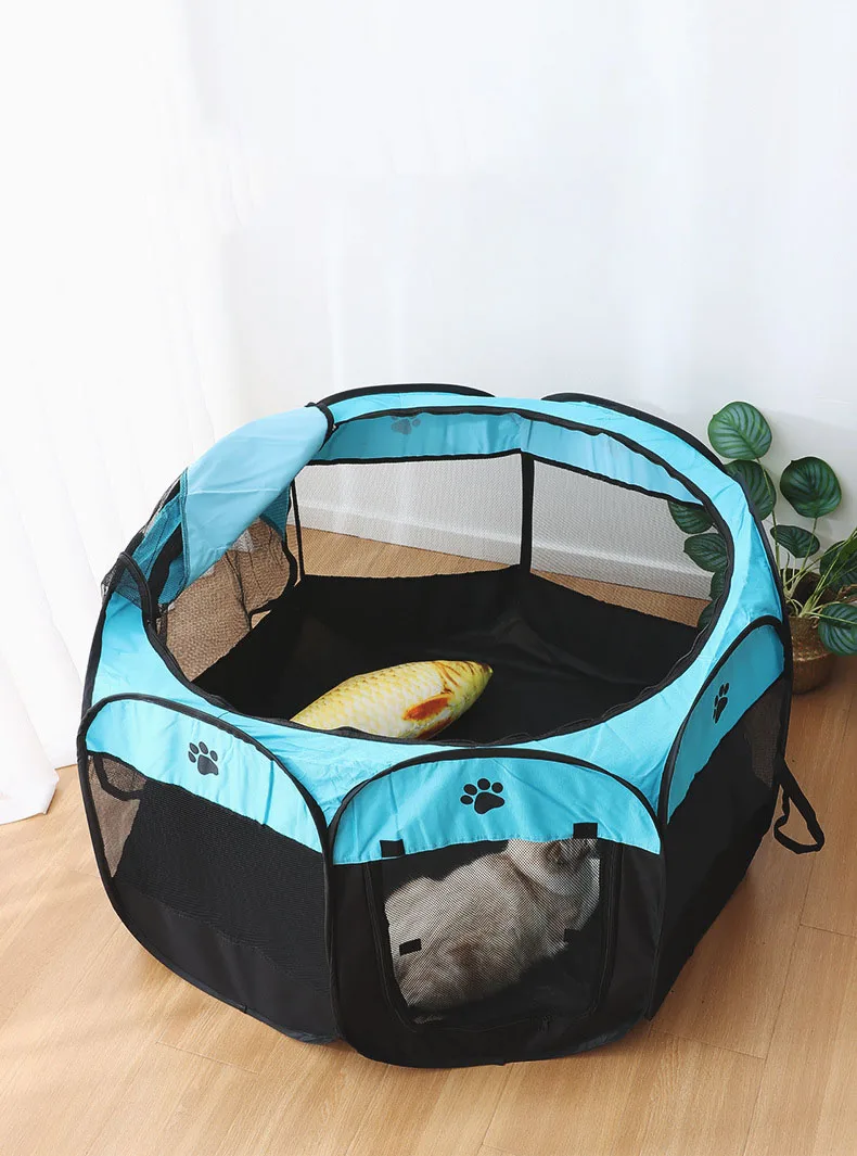 Portable Folding Pet Tent Dog House Octagonal Cage For Cat Tent Playpen ...
