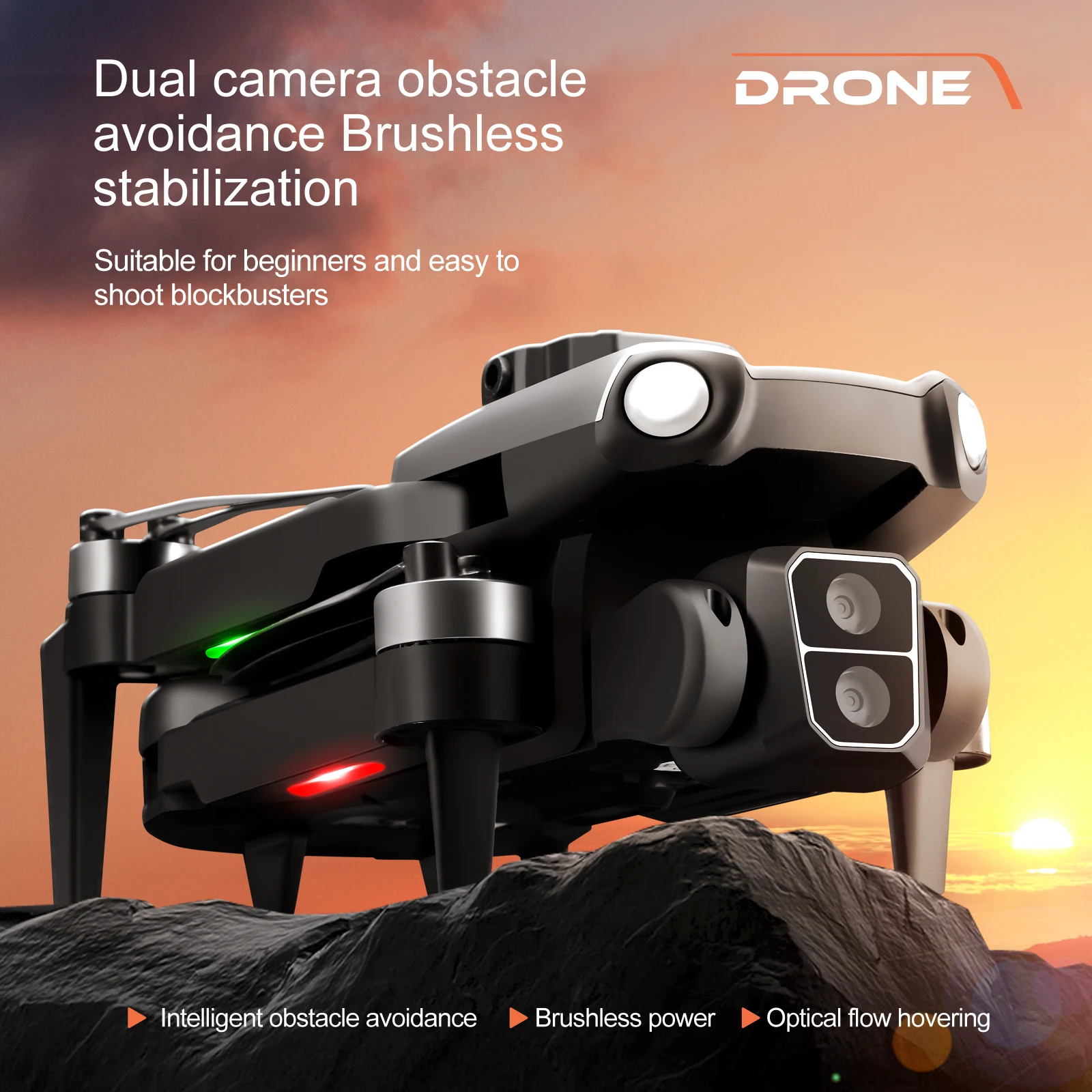 S119 Mini Drone 4K Dual Camera with Brushless Motor, FPV, and 100m ...