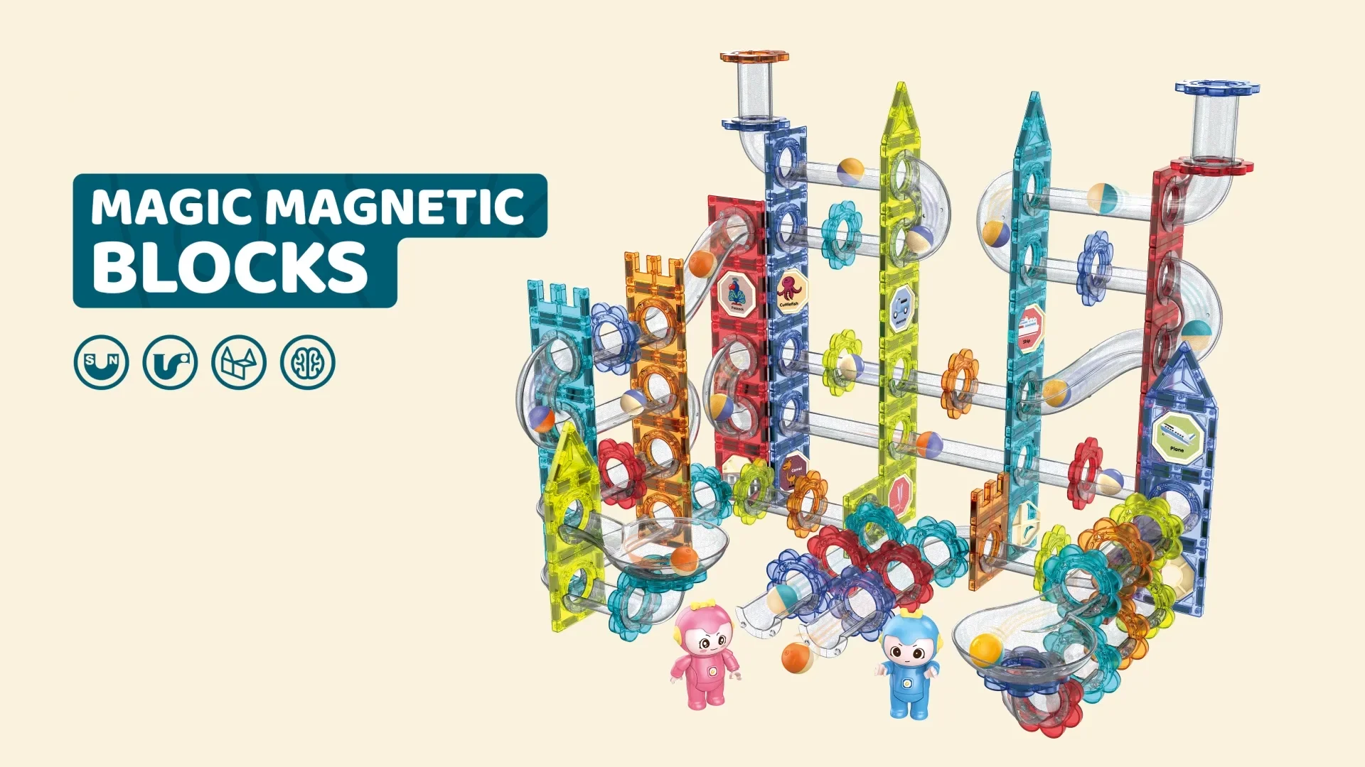 214pcs Ofhot Sale Mini Magnetic Blocks Available Building Game Toy ...